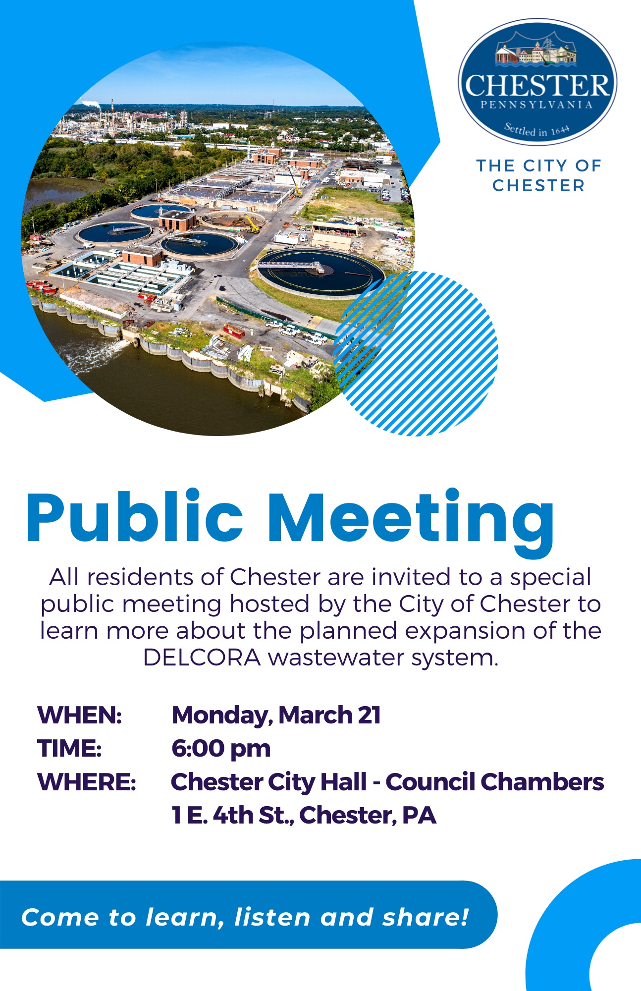 Public Meeting - DELCORA Wastewater System Expansion Project - DELCORA